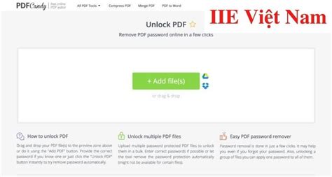 Bẻ Khoá PDF Cực Nhanh Với Cách đơn Giản IIE Việt Nam