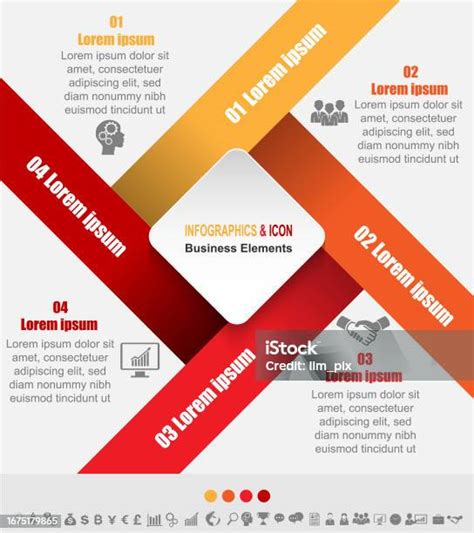 인포 그래픽 비즈니스 타임 라인 프로세스 및 아이콘 템플릿입니다 4 가지 옵션 단계 또는 프로세스와 비즈니스 개념입니다 벡터 0