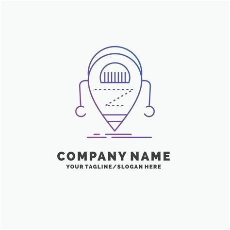 Android Beta Droid Robot Technology Purple Business Logo Template Place For Tagline
