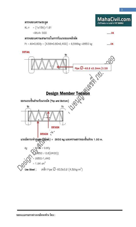 รายการคำนวณโครงถักรอง Truss Design เครดิต Facebook