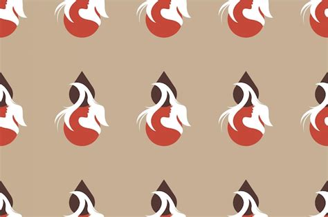 Premium Vector Boho Girl Seamless Pattern Background