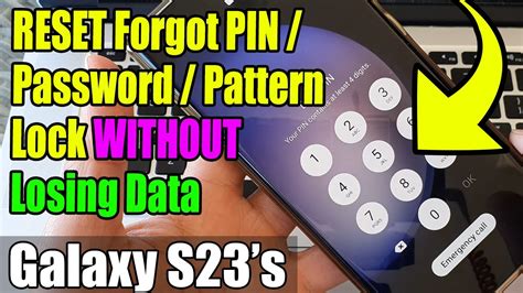 Galaxy S23s How To Reset Forgot Pinpasswordpattern Lock Without Losing Data Youtube