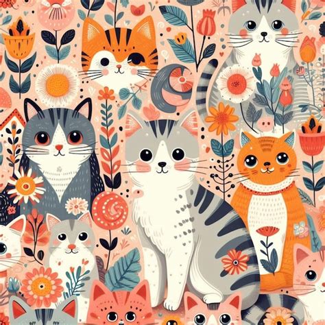Premium Photo Cat Patterns