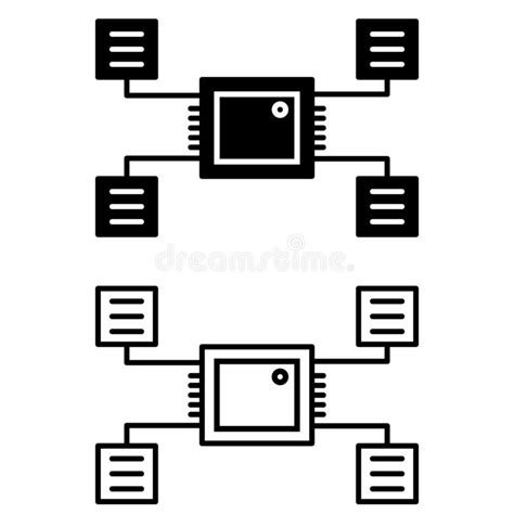 Algorithm Icon Vector Set Api Illustration Sign Collection Programming Symbol Stock Vector