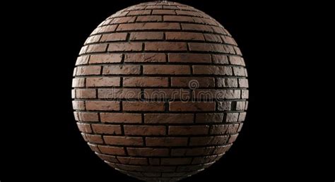 Spherical Brick Texture A 3d Render Of A Red Brick Wall Stock