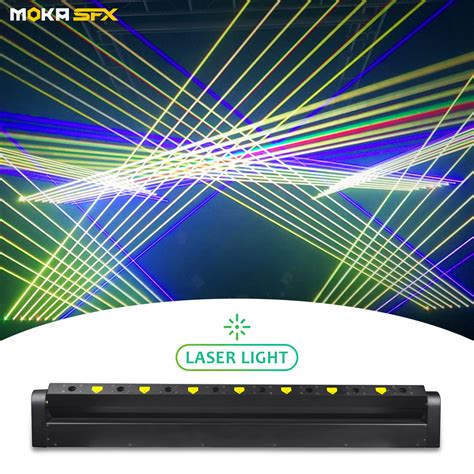 Moka Sfx Mk Ls08 8 Eyes Rgb Full Color Single Red Moving Head Laser