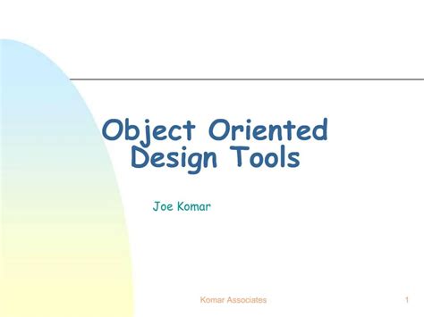 Ppt Object Oriented Design Tools Powerpoint Presentation Free Download Id 775796