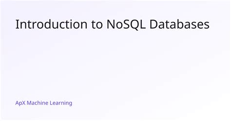 Introduction To Nosql Databases