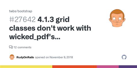 Grid Classes Don T Work With Wicked Pdf S Wkhtmltopdf Issue Twbs