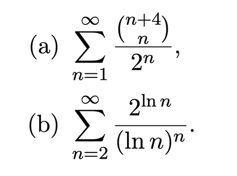 Solved Examine The Following Series For Convergence And For