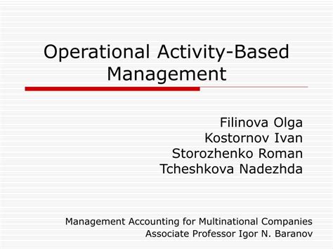 Ppt Operational Activity Based Management Powerpoint Presentation Free Download Id 3824695