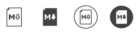 Markdown Icon Thin Line Illustration 50192013 Vector Art At Vecteezy