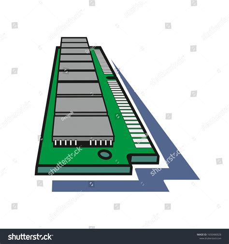 Random Access Memory On White Background Stock Vector Royalty Free