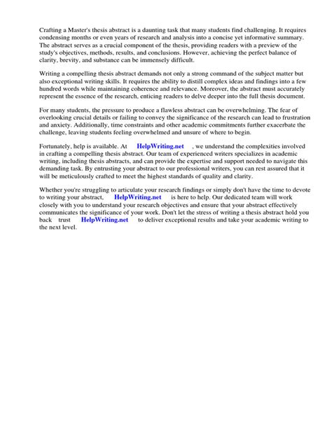 Master Thesis Abstract Pdf