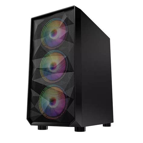 X06 Mesh Front Panel Customize Logo Computer Case With Argb Fan Heavy Computer Case Cheap And