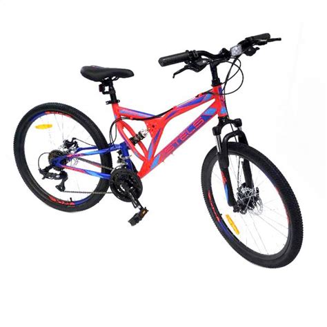 Велосипед Stels Mustang 24" MD V010 Красный неоновый/Синий, 16 ...