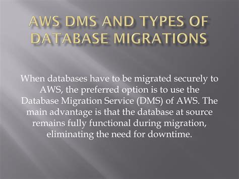 Ppt Aws Dms And Types Of Database Migrations Powerpoint Presentation Id10569116