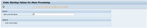 REXCFOB SAP Tcode Enter Mass Process Of Initial Level
