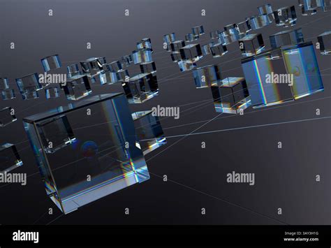 A Concept Showing A Network Of Interconnected Blocks Of Data Depicting