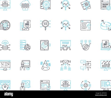 Performance Evaluation Linear Icons Set Metrics Appraisal Evaluation Feedback Productivity