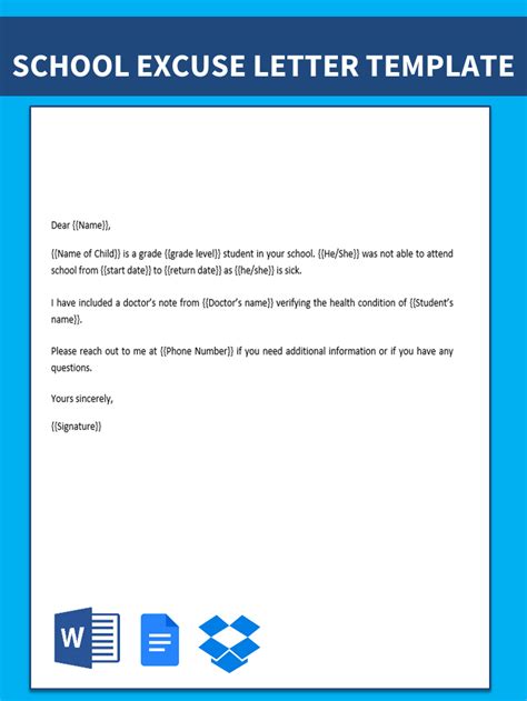 How Do I Write An Excuse Letter For School Absence Form Example Download