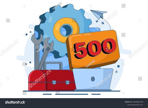 Error Code Concept 500 Internal Server Stock Vector Royalty Free