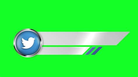Animated Twitter Lower Third Banner Green Screen Free Video 10926975