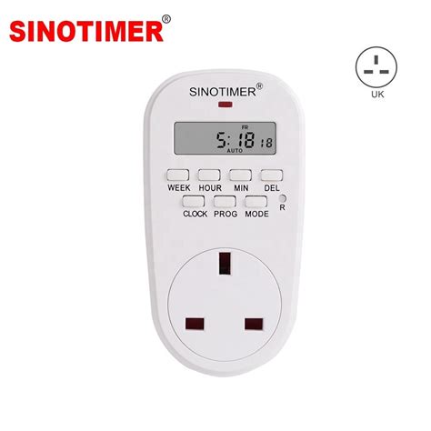 UK Plug Outlet Electric Digital Socket With Timer Socket Timer Plug 220V Time Control 7 Days