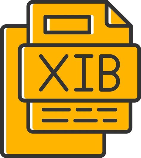 Xib File Line Filled Slip Icon Vector Art At Vecteezy