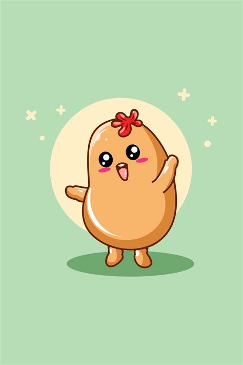 Cute And Funny Potato Cartoon Illustration 3226966 Vector Art At Vecteezy
