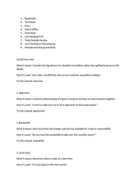 Business Jargons Pdf Marketing Return On Investment