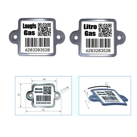 Stainless Metal Qr Code Pda Cylinder Tracking System