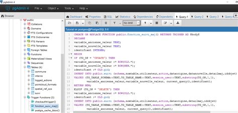 Créer Un Trigger De Suivi Des Mises à Jour Dans Postgresql Et Postgis
