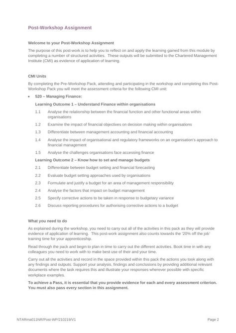 Financial Management Assignment Cmi Level 5 Diploma