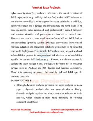 Robust Malware Detection For Iot Devices Using Deep Eigen Space Learning DOCX Internet
