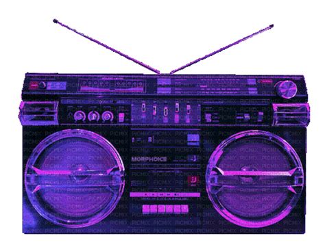 Boombox Animated Pink Purple Boom Box Radio Stereo Free