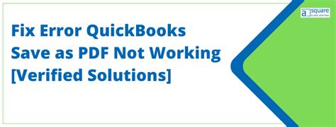 Causes And Fixes For QuickBooks Save As PDF Not Working