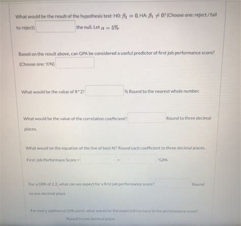 solved suppose we were using college gpa to predict the