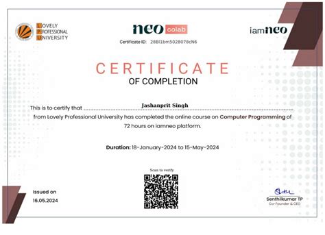 Jashanprit Singh On Linkedin Completed C Programming Course On Neo Colab