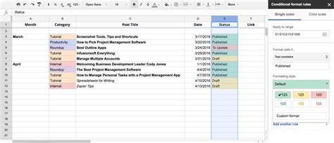 Mission Control For Your Content How To Use Spreadsheets For Your Editorial Calendar