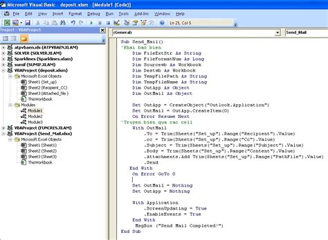 Gửi Email Hàng Loạt Từ Outlook Bằng Excel Macro Vba Hàm Excel
