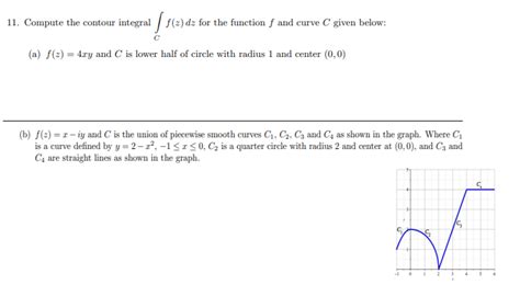 solved 11 compute the contour integral ∫cf z dz for the