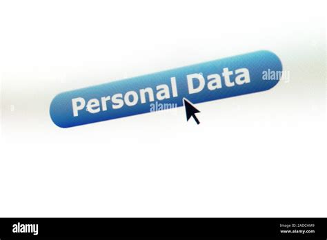 Data Protection Conceptual Image Cursor Hovering Over A Personal