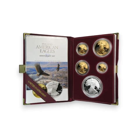 Buy 1995 W 10th Anniversary Proof Eagle Set Wbox And Coa Pure