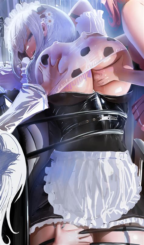 Houshou Marine Shirakami Fubuki And Shirogane Noel Hololive Drawn By Masaki Ekakiningen