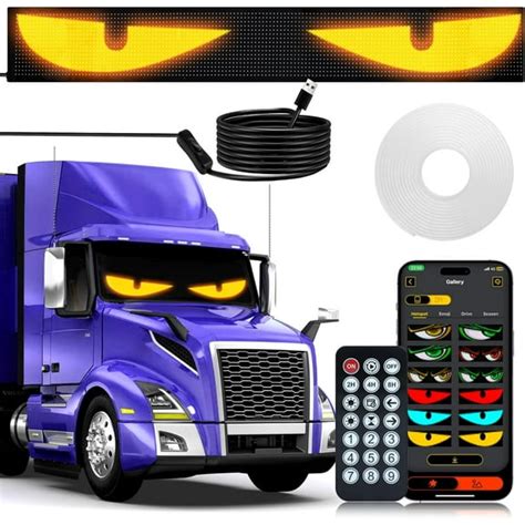Programmable Led Windshield Eyes App Controlled Animated Car Truck Lights 2mm Flexible Screen
