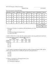 ECO 201 Midterm Exam 2 Pdf ECO 201 Principles Of Macroeconomics Midterm Exam Your Name Write
