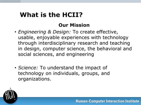 Ppt The Undergraduate Major And Minor In Hci Human Computer