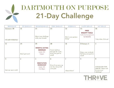 14w 21 Day Challenge Dartmouth On Purpose