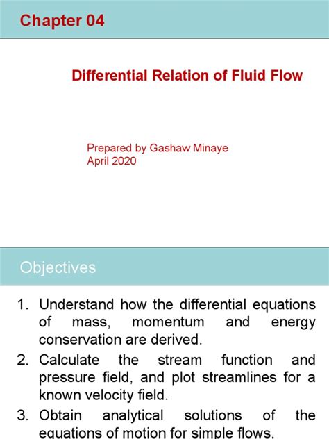 Differencial Relation Of Fluid Flow Pdf Fluid Dynamics Divergence